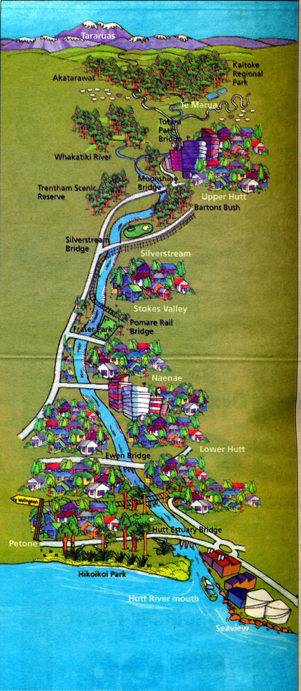 Te Awa Kairangi / Hutt River attractions map | Record | DigitalNZ