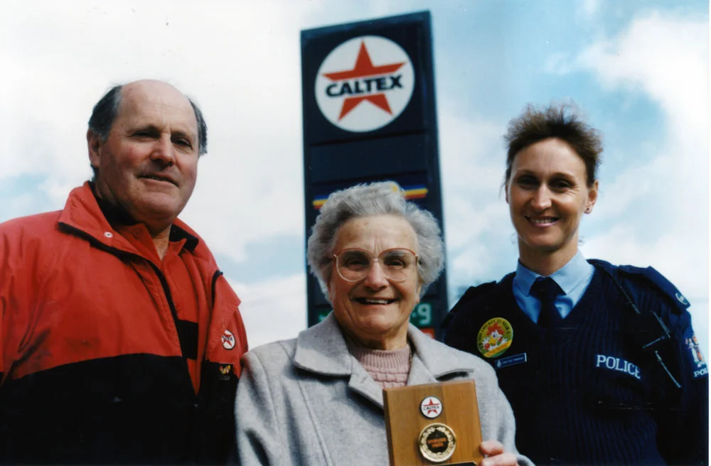 Unsung hero, 1996; Hazel Sutton; with Barry Pettengell and community ...