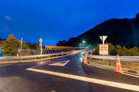Akatarawa bridge 3 construction 13; morning of the official blessing ...