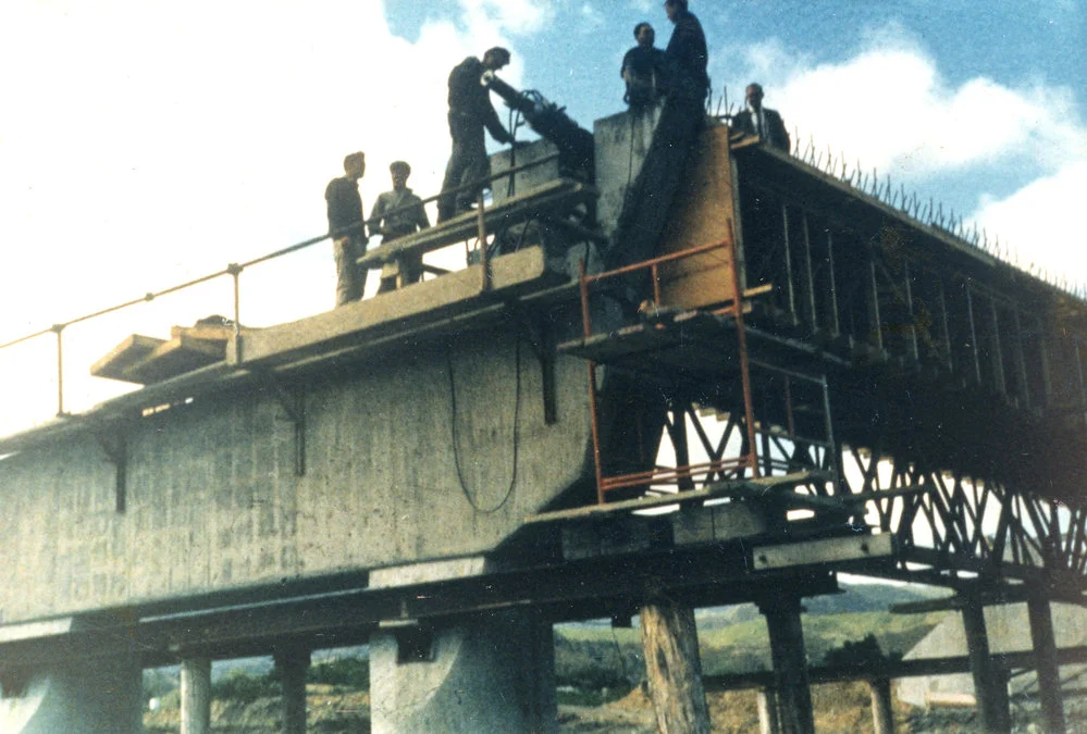 Totara Park bridge 10; first deck beam complete. | Record | DigitalNZ