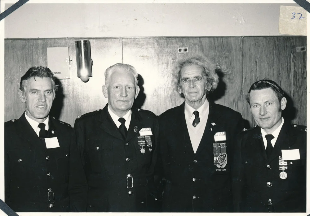 Silverstream Volunteer Fire Brigade group, 1970s, Stokes Valley ...