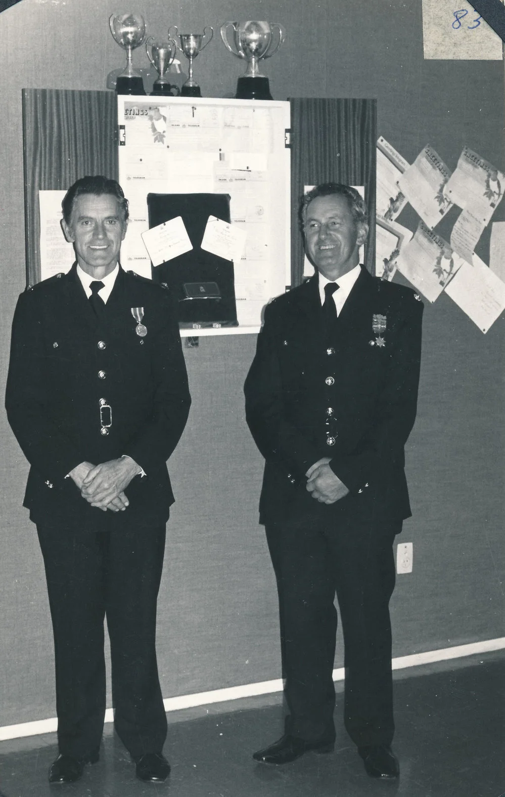 Silverstream Volunteer Fire Brigade; awards; 1977; Honours night; Len ...
