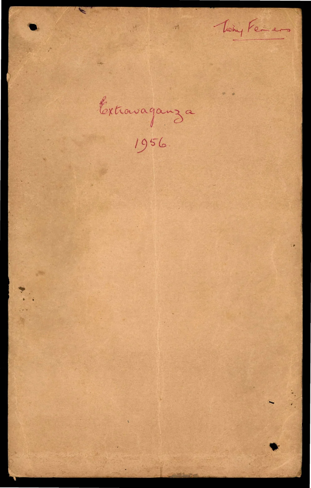 'The Seven Year Switch or Thanks for the Misery' script, 1956 | Record | DigitalNZ