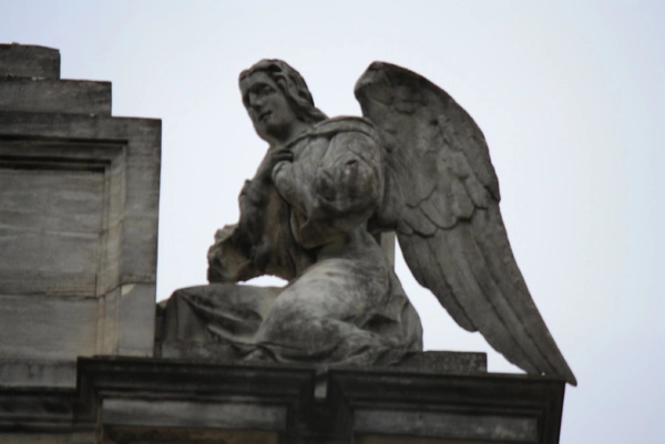 Angel statue at Cathedral of the Blessed Sacrament | Record | DigitalNZ
