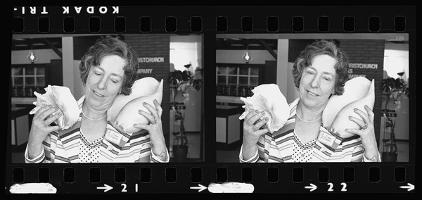 Anne Randall with shells | Record | DigitalNZ